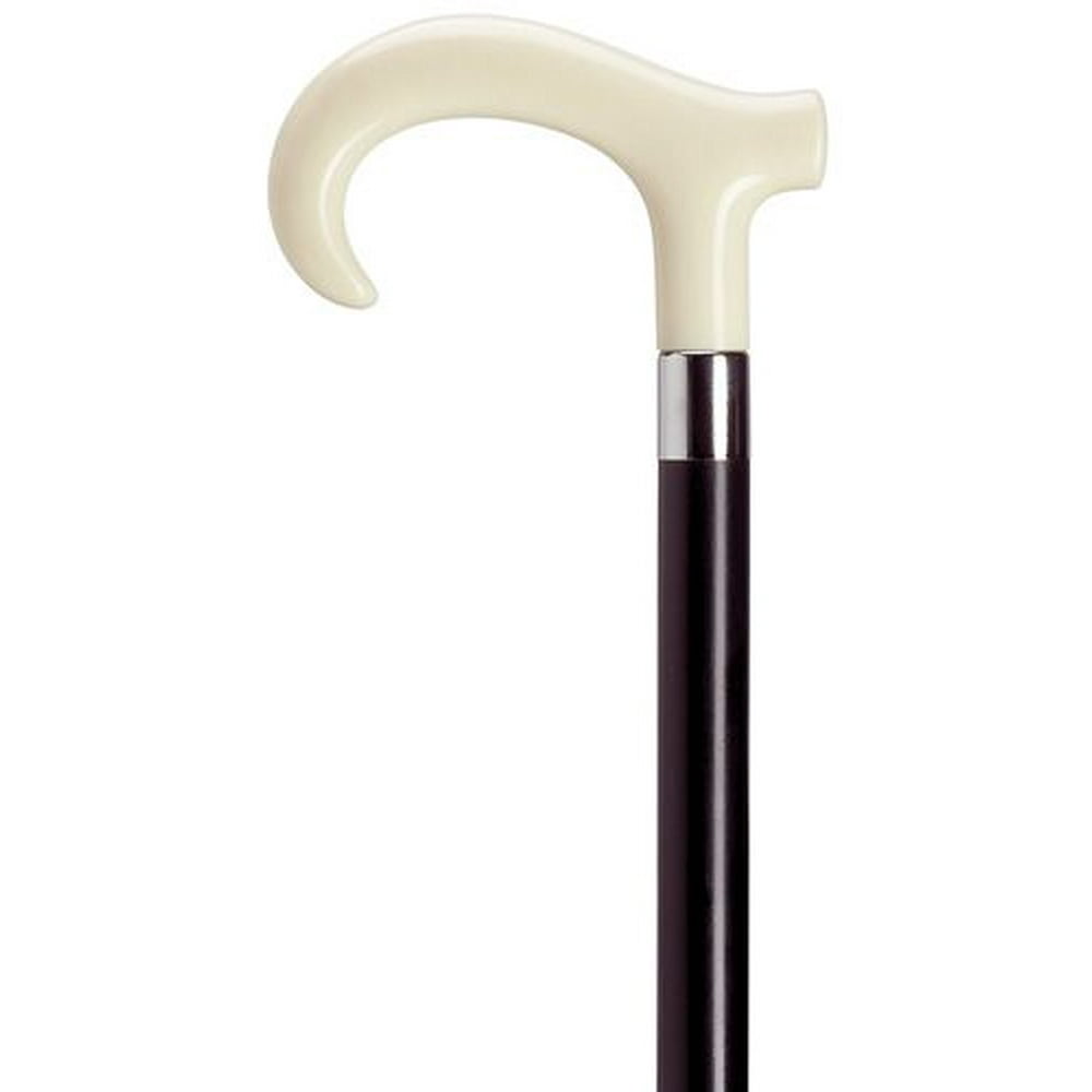 Men Derby Hook Cane Black Maple Shaft, Ivory Handle - Walmart.com ...