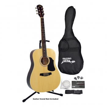 Pyle Professional Full Size Acoustic Guitar Package with Accessories ...