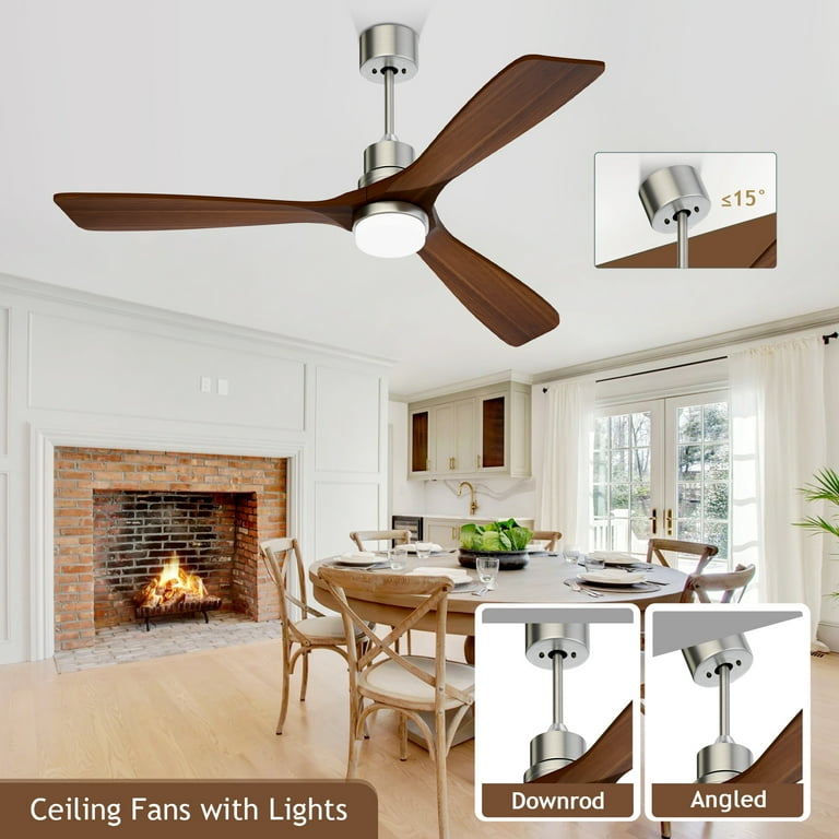 Flush Mount Ceiling Fan On Angled | Shelly Lighting