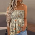 Fashion Savings Kiittyyyy Plus Size Tube Topswomens Fashion Floral Print Sleeveless Bandeau