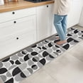 Black Semicircles 2 Pieces Non-Slip Kitchen Mat Set, Boho Art Modern ...