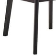 Iora 22 Inch Side Dining Chair Set of 2 Ergonomic Brown Fabric Black ...