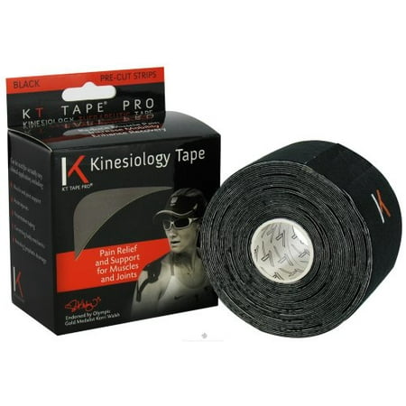 KT tape pro, 2"x20' black pre-cut - Walmart.com