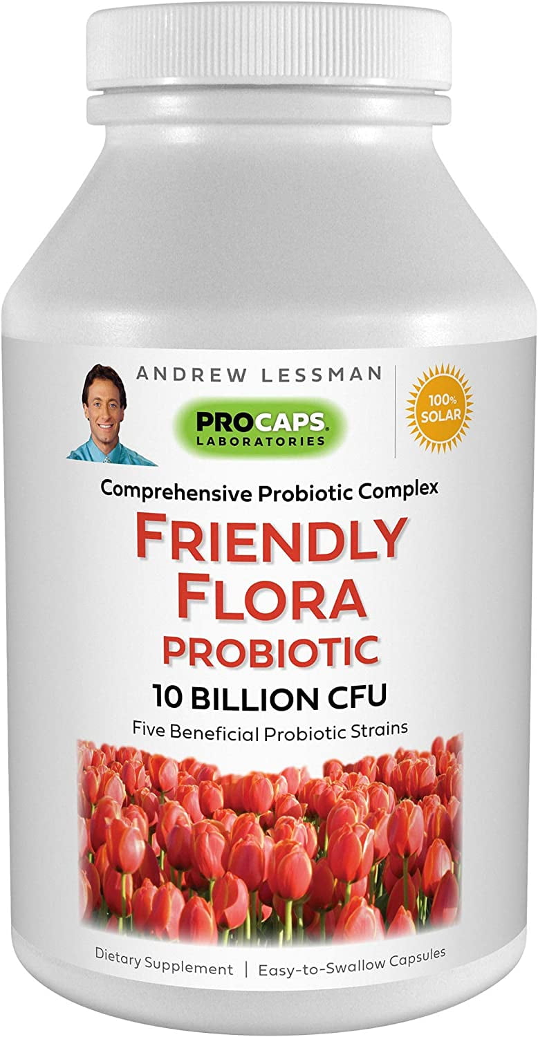 Friendly Flora Probiotic 180 Capsules – 10 Billion CFU, Comprehensive ...