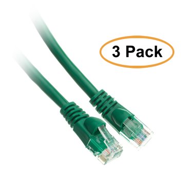 C&E Cat6 Red Ethernet Patch Cable, Snagless/Molded Boot, 6 Feet, 2 Pack ...