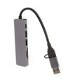 USB C to USB Hub Type C/USB to USB Multiport Adapter Aluminum Card ...
