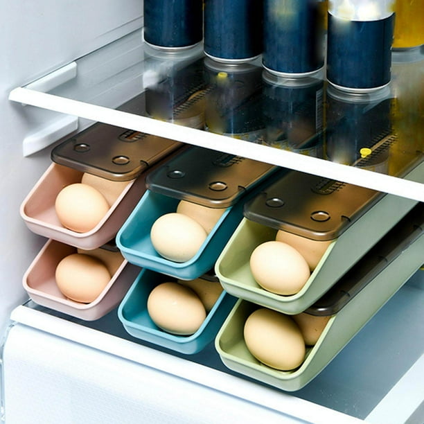 Egg Storage Boxes Drawer Egg Egg Tray Smart Stackable Holder Boxes ...