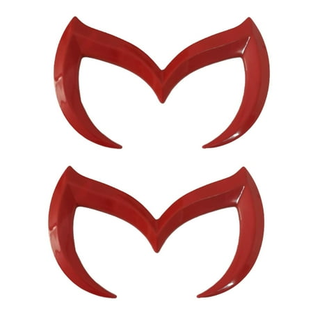 2x Red Evil M Logo Emblem Badge Decal For Mazda All Model Car Body ...