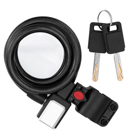 1.2m Bike Cable Lock Bicycle Key Lock Bicycle Key Easy to Use Anti ...