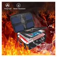 Black Combination Lock Fireproof Storage Box Valuables Safe Foldable ...