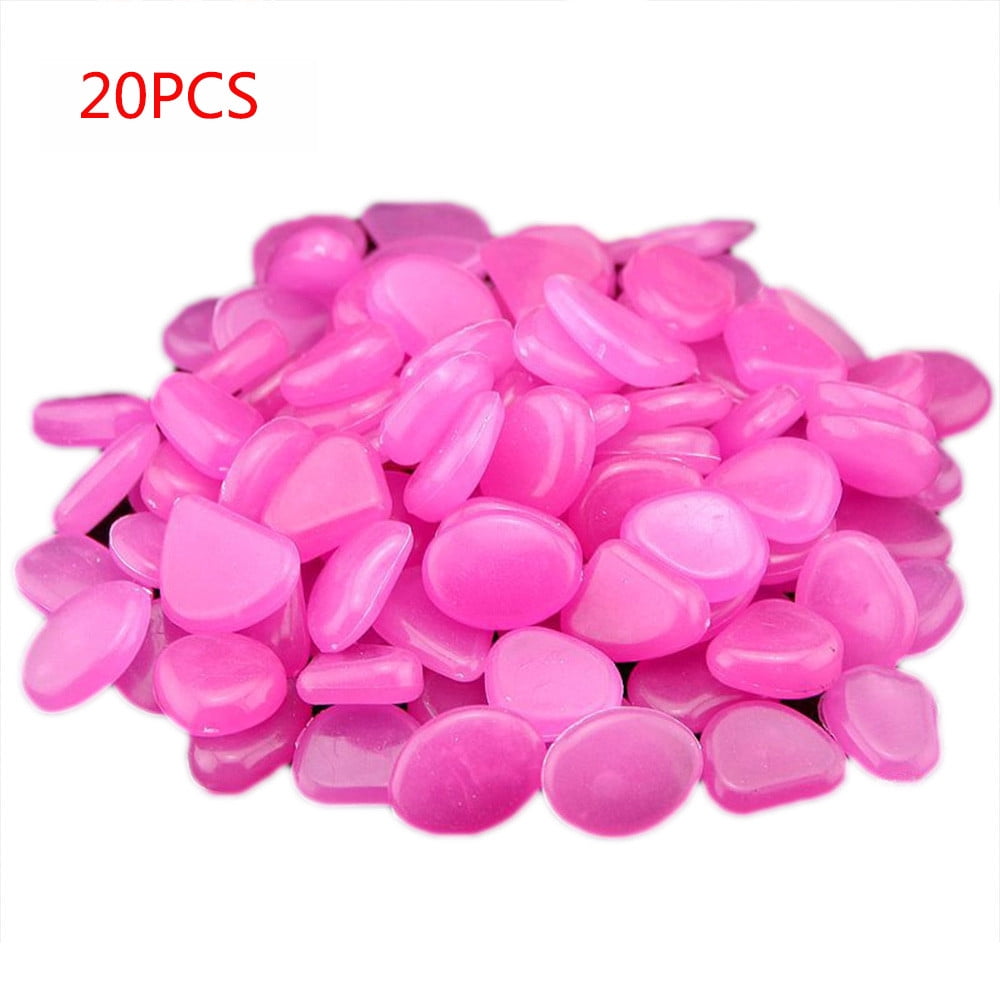 Likthione 50% off Clear!20 Glow in Dark Pebbles Stone Home Garden ...