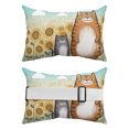 Chaise Lounge Headrest Pillow 1 Pack, Japanese Yellow Cats Waterproof ...