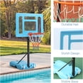 JERFIT Portable Pool Basketball Hoop System with Clear Backboard ...