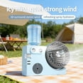 YingYouFu Portable USB Rechargeable Misting Table Fan, Mini Desktop ...