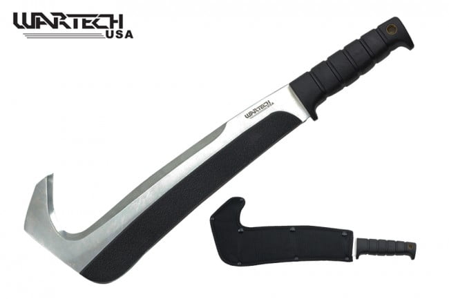 Bill Hook Machete | Wartech 18" Overall Heavy Duty Tactical Survival ...