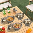 4-Pack Chinese Tripod Chafing Dish Set with Alcohol Stove - Stainless ...