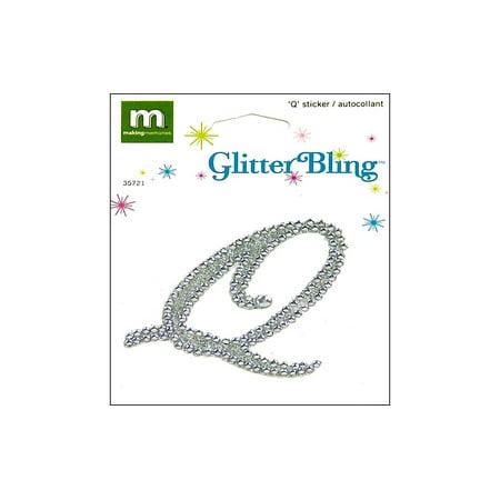 Making Mem Sticker Glitter Bling Monogram Script Q - Walmart.ca