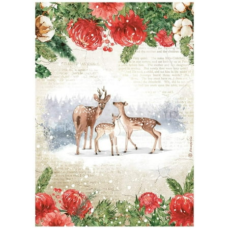 Stamperia Rice Paper Sheet A4-Deer, Home For The Holidays | Walmart Canada