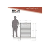 Enclo Nappa 4ft x 3ft Privacy Screen Kit, WoodTek Vinyl, Charcoal, for ...