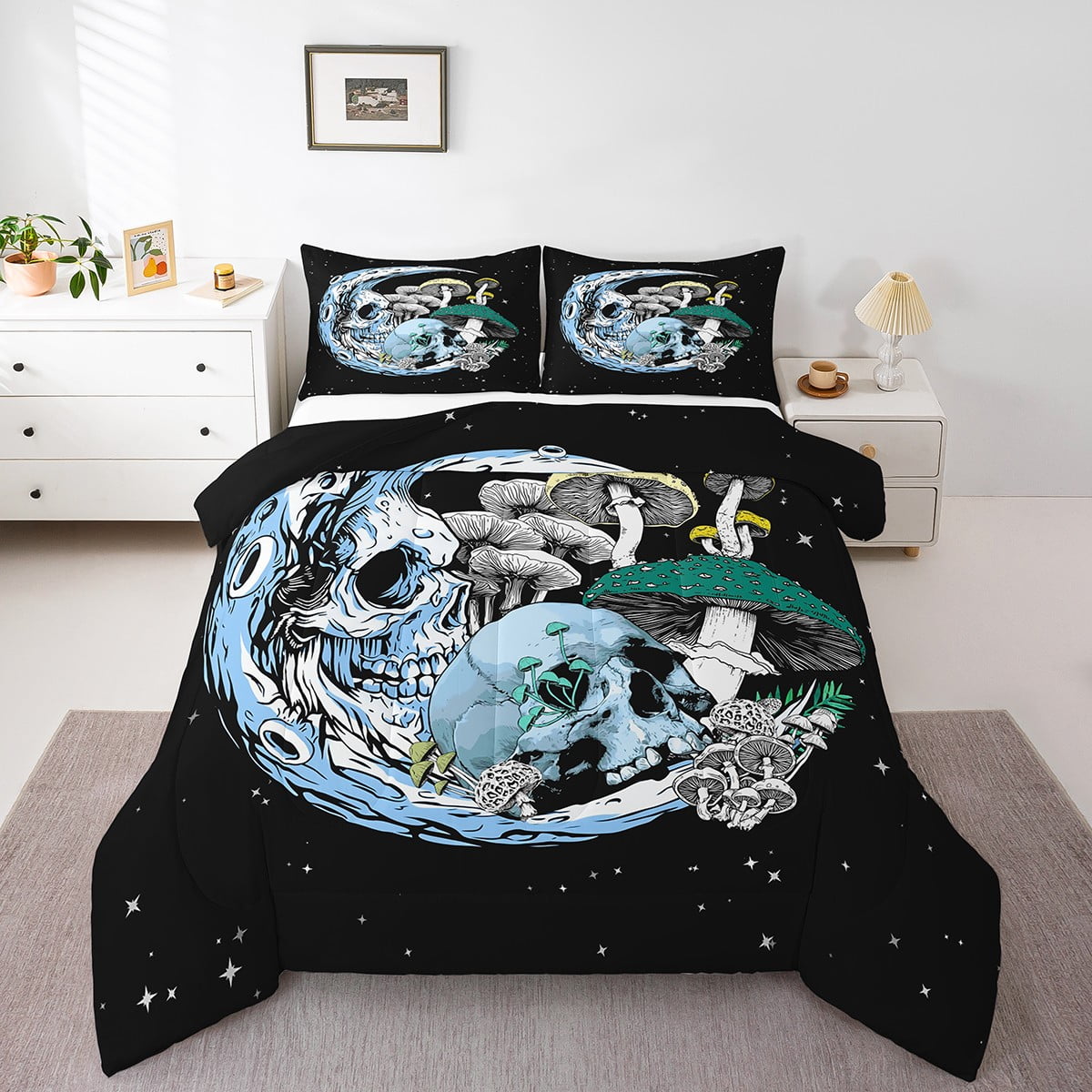 Click here for Erosebridal Gothic Skull Bedding King Comforter Se... prices