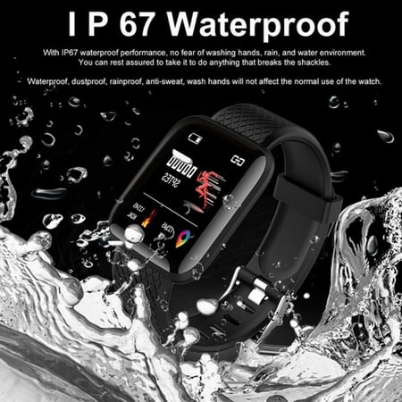 OUTAD 116Plus Watch Bracelets Step Counter Heart Rate Sleep Monitoring Offline Payment Wireless ...