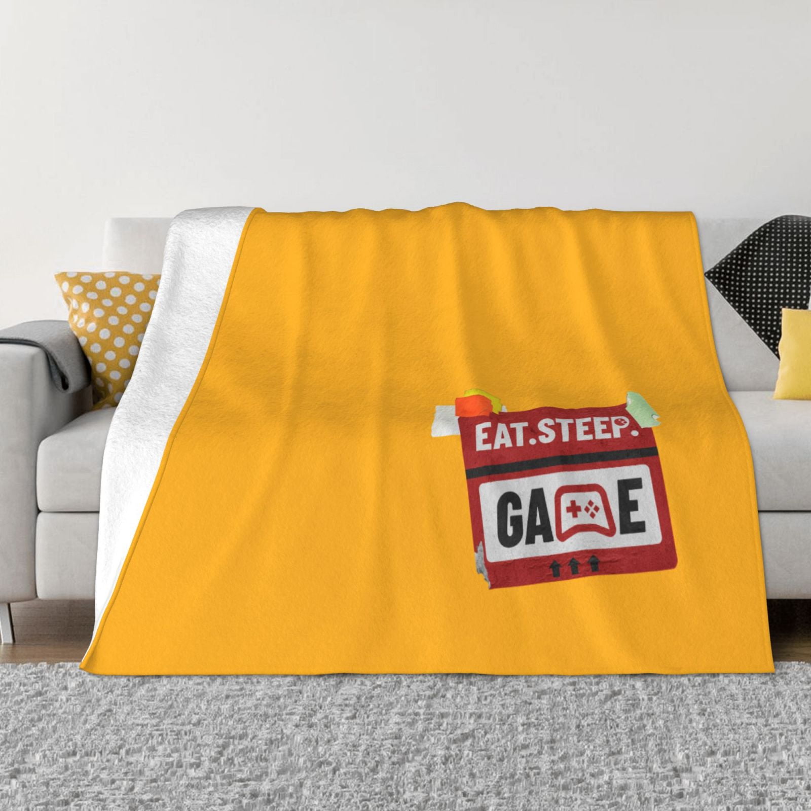XMXT Throw Blanket, Game Label Sticker Prints Machine Washable Blankets ...