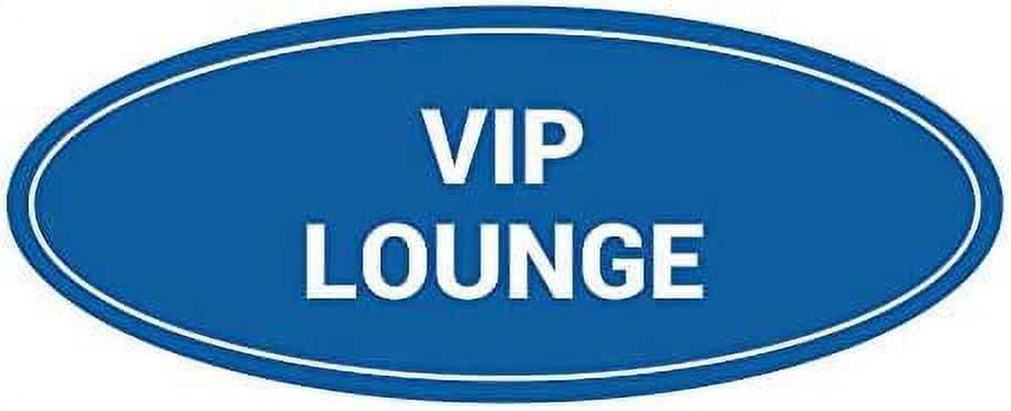 oval vip lounge sign (blue) - medium - Walmart.com