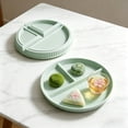 3 Compartment Round Divided Tray Balanced Diet Meal Prep Dishes ...