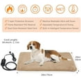 Heated Dog Bed, Waterproof Adjustable Temperature Dog Cat Heating Pad ...