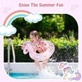 MoKo Unicorn Pool Floats for Kids, Inflatable Swim Ring with Sparkling ...