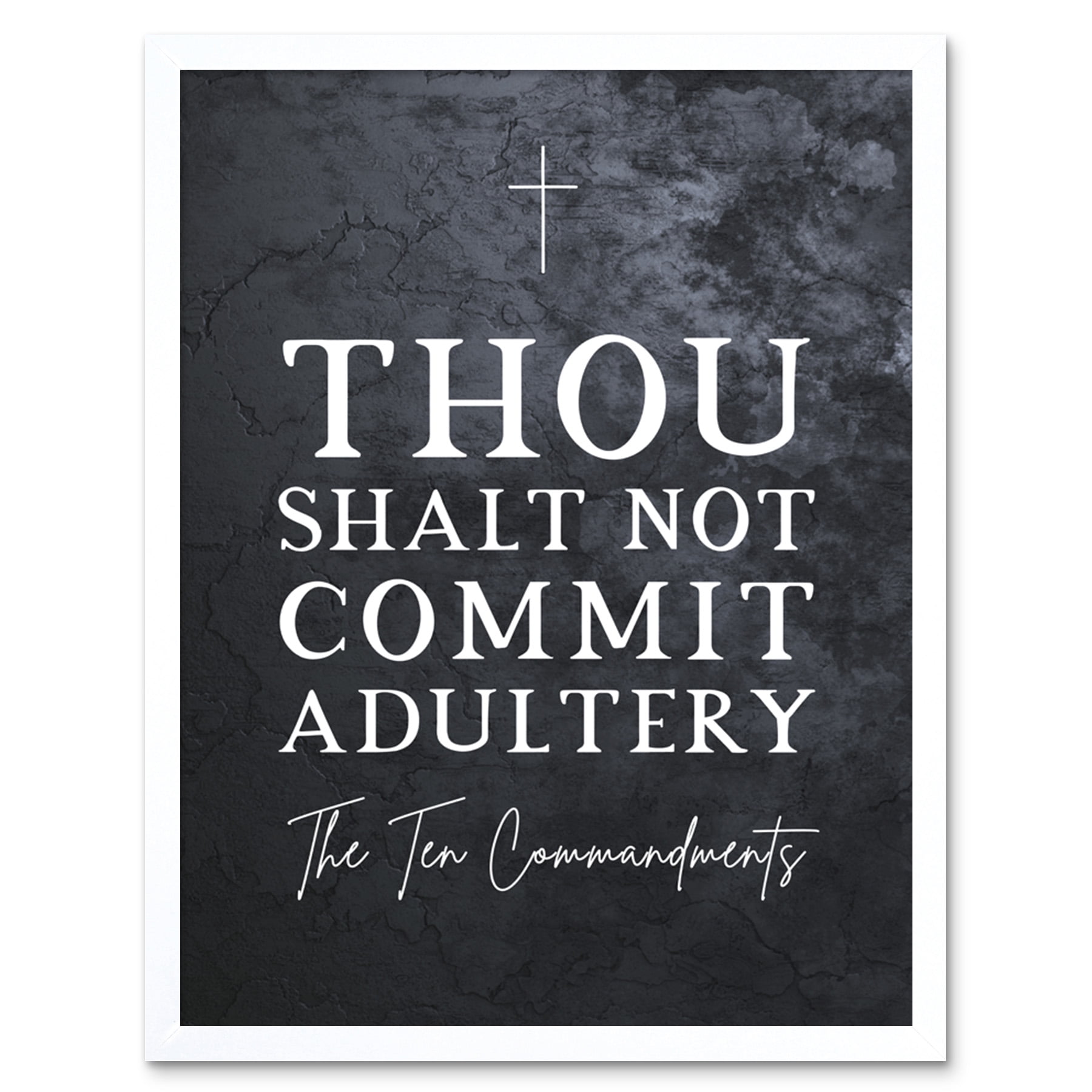 Ten Commandments Thou Shalt Not Commit Adultery Christian Bible Verse ...