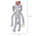 Multipet Swingin' Safari Plush Elephant Dog Toy with Squeakers, 19 ...
