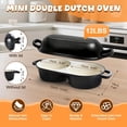 Mini Double Dutch Oven for Sourdough Bread Baking, Enamelled Cast Iron ...