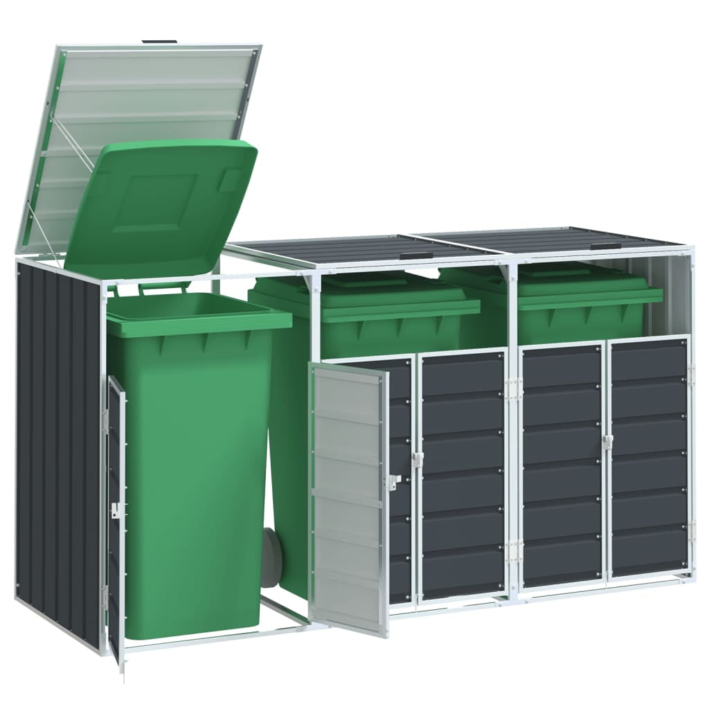 Click here for Vidaxl Wheelie Bin Storage For Triple Bins Anthrac... prices