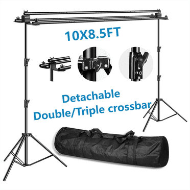 Efavormart 8FT x 10FT Heavy Duty Triple Crossbar Stand Kit, Metal ...