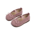 BGFIPAJG Kids' Elastic Strap Princess Shoes, Girls' Colorful Suede Bow ...