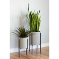 "Tania Large Decorative Home Planters - Mid Century Modern Metal Stucco ...