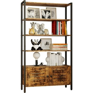 Esteban Geometric Open Shelves Bookcase, Oud & Black - Walmart.com