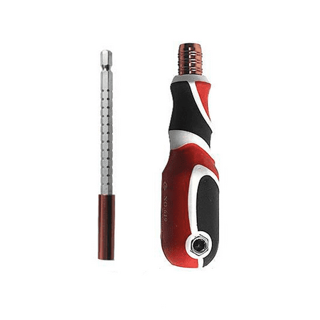 SHARKDOOK Telescopic Ratchet Screwdriver, Magnetic Adjustable Dual ...