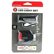Schwinn Quick Wrap LED Light Set - Bicycle Bike Accessories for Night Riding with Front & Rear ...