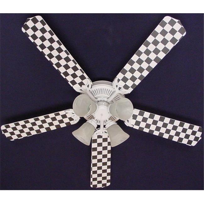 Ceiling Fan Designers 52FAN-KIDS-KCF Checkered Flag Ceiling Fan 52 in ...