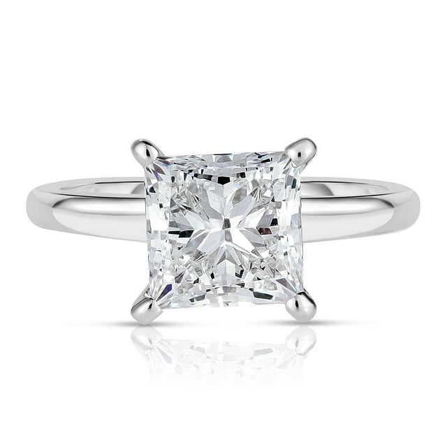 Lab Created Princess Cut Solitaire Diamond Ring in 18K Gold - Samsclub.com