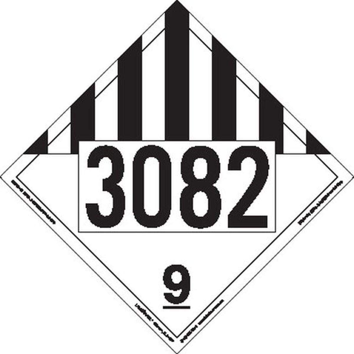 Labelmaster ZT193082 UN 3082 Miscellaneous Dangerous Goods Hazmat ...