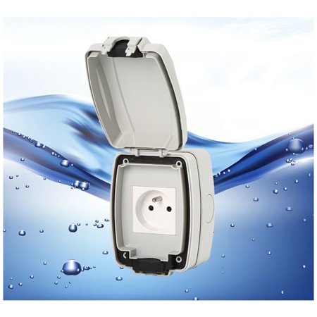 IP66 Waterproof Outdoor Socket, Dustproof Wall Socket, Garden Wall ...