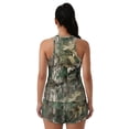 Binienty Green Camo Pattern Women's Tankini Shorts Set, Quick Drying ...