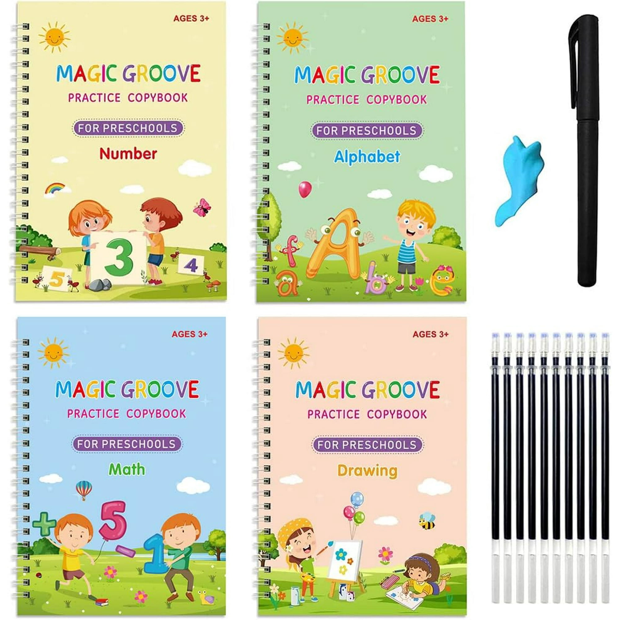 Click here for Xinqihang 4 Packs Groovd Magic Copybook Grooved Wr... prices