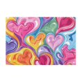 BZSMCE Graffiti Art Love Pattern 2-Piece Non-Slip Absorbent Bathroom ...