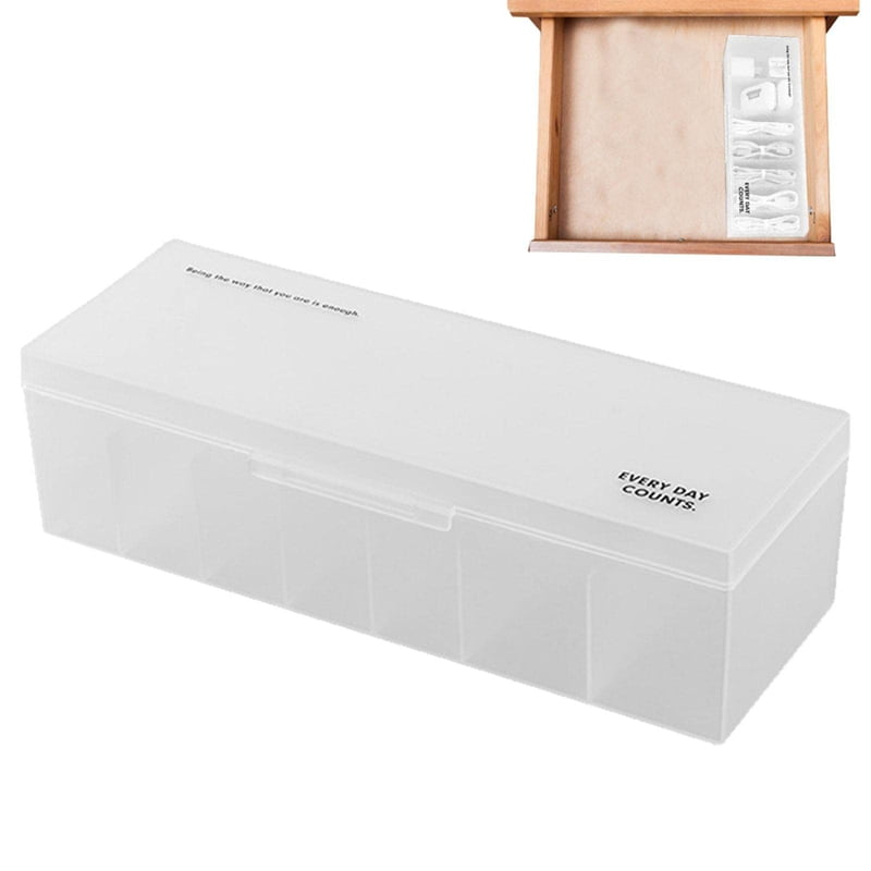 Caja Almacenamiento Cable-Caja Organizador Cable Cargador Partición ...