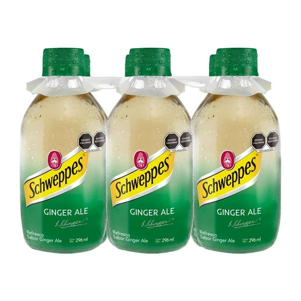 Refresco Schweppes sabor ginger ale 6 botellas con 296 ml c/u | Bodega ...