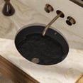 20x16 Inch Matte Black Oval Undermount Bathroom Sink with Overflow ...
